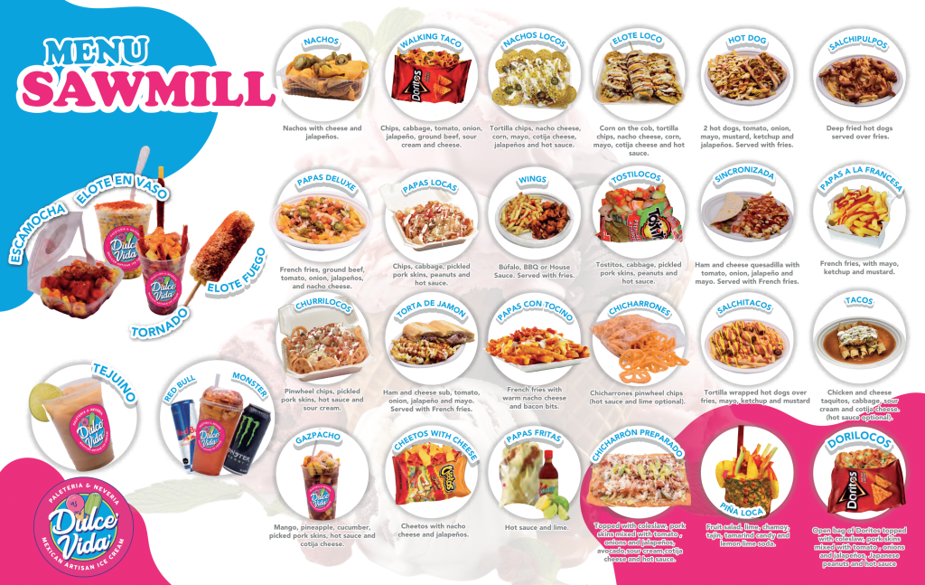 Menu Sawmill - Dulce Vida